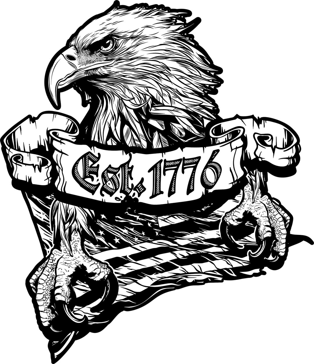 EST. 1776 Eagle Crest Design Laser Ready SVG - Etsy