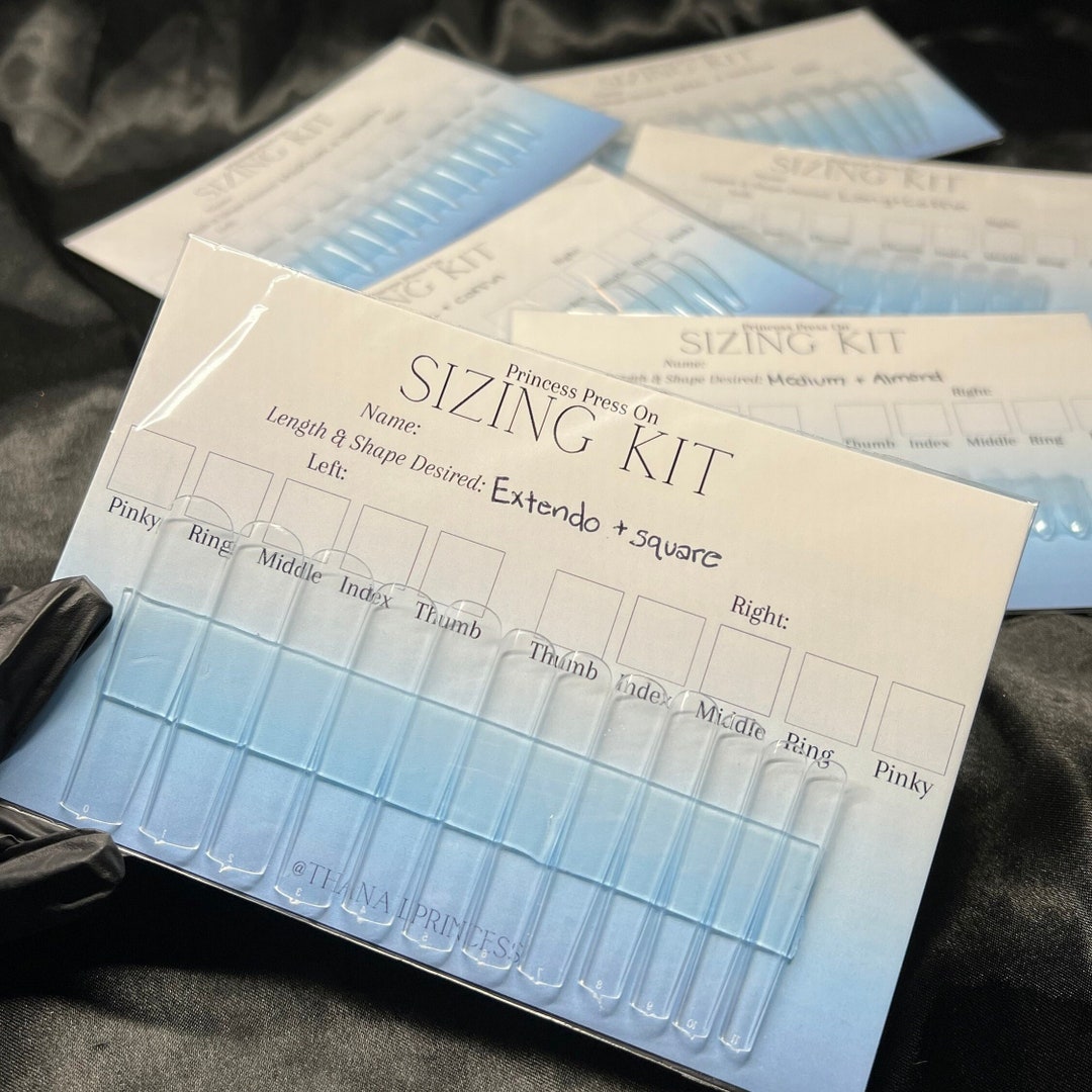 Princess Press on Sizing Kit - Etsy