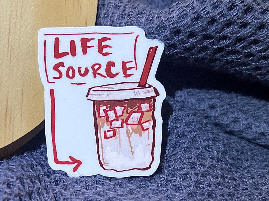Life Source Iced Latte Sticker [2.5 In. Clear] - Etsy