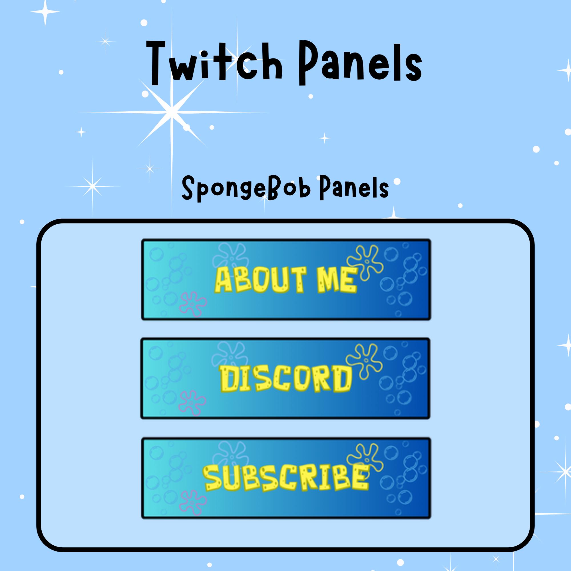 20x Spongebob Panels | Twitch Panels | Download Instantly - Etsy