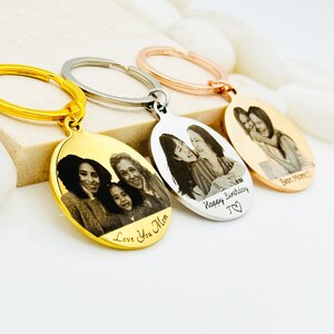 Round Picture Engraved Keychains • Family Picture Keychain • Custome ...