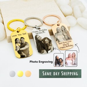 Personalized Photo Engrave Keychain, Handmade Keychain, Custom Keychain ...