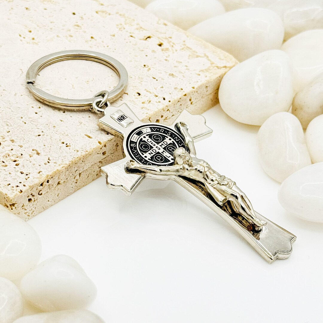 Jesus Cross Custom Keychain, Personalized Keychain, Custom Gift, Faith ...