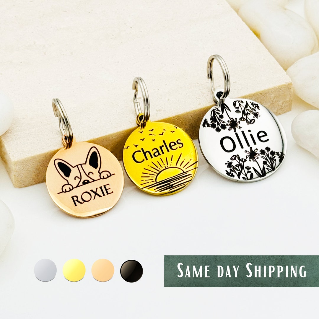 Personalized Pet ID Tag Custom Cat Id Tag Custom Dog Id Tag ...