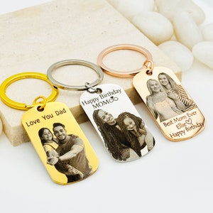 Personalized Photo Engrave Keychain, Handmade Keychain, Custom Keychain ...