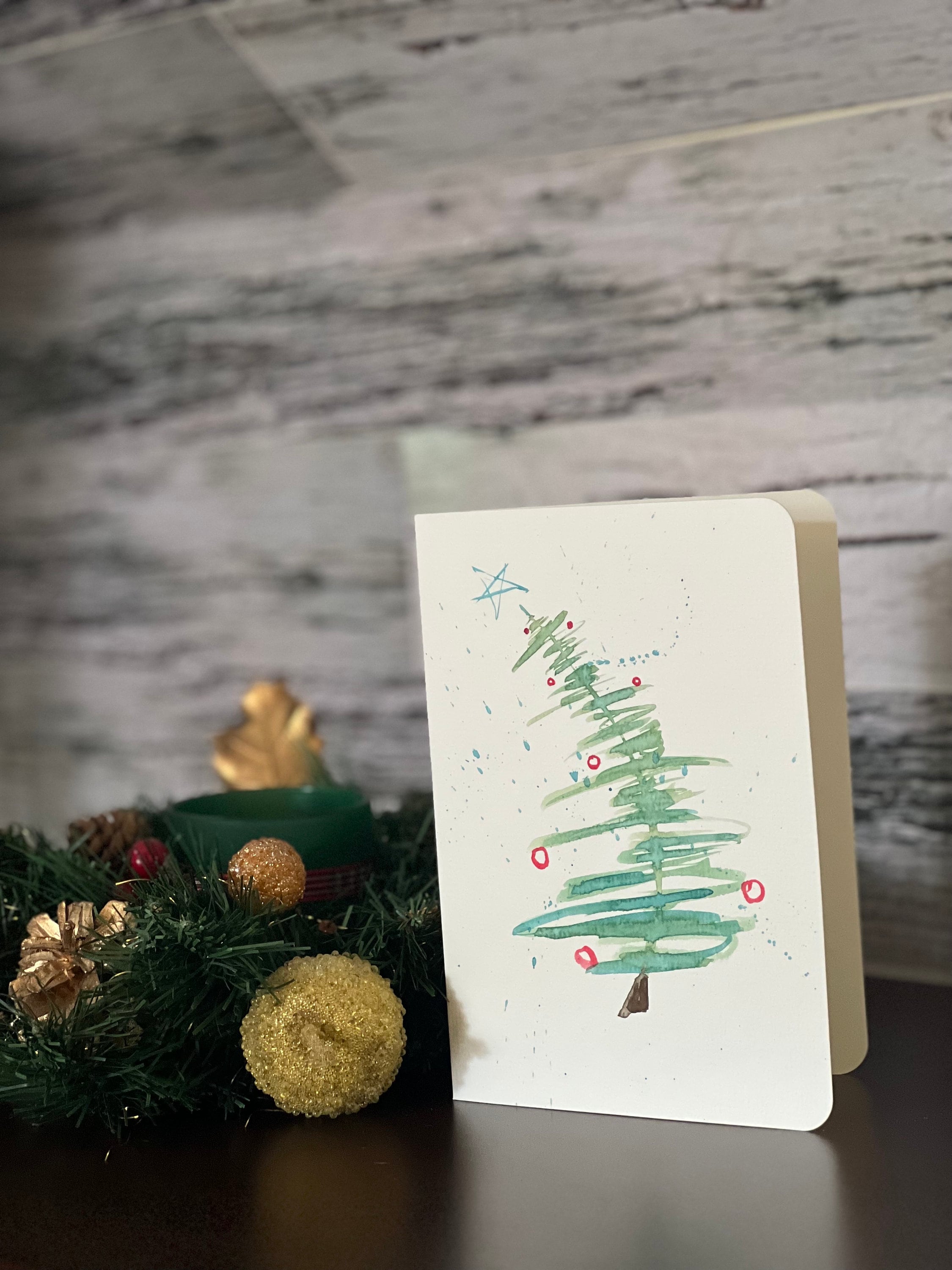 Original Watercolor Christmas Cards, Hand-painted Christmas Cards ...