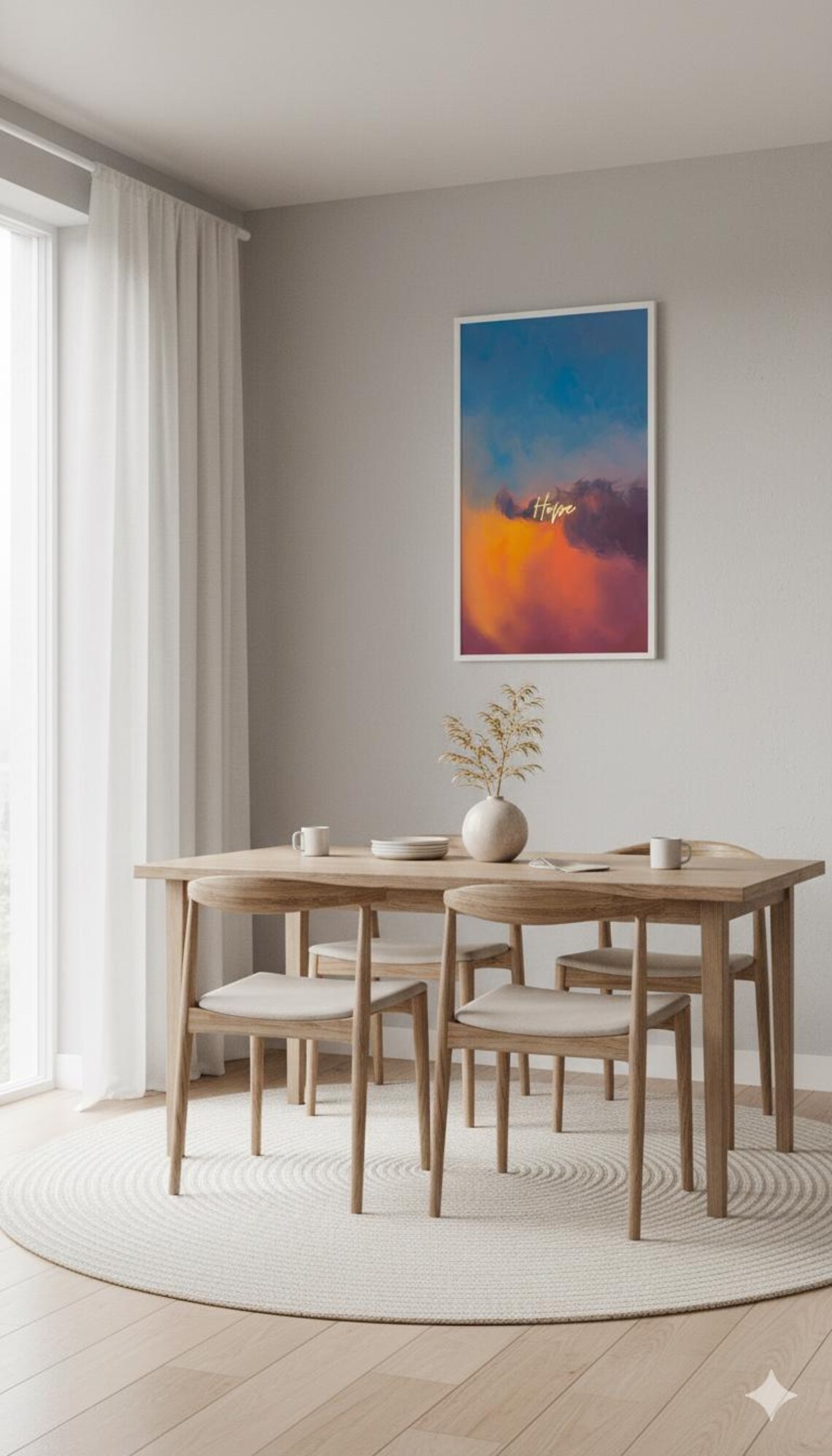 Hope Poster Digital Download | Inspirational Abstract Wall Art | Modern ...