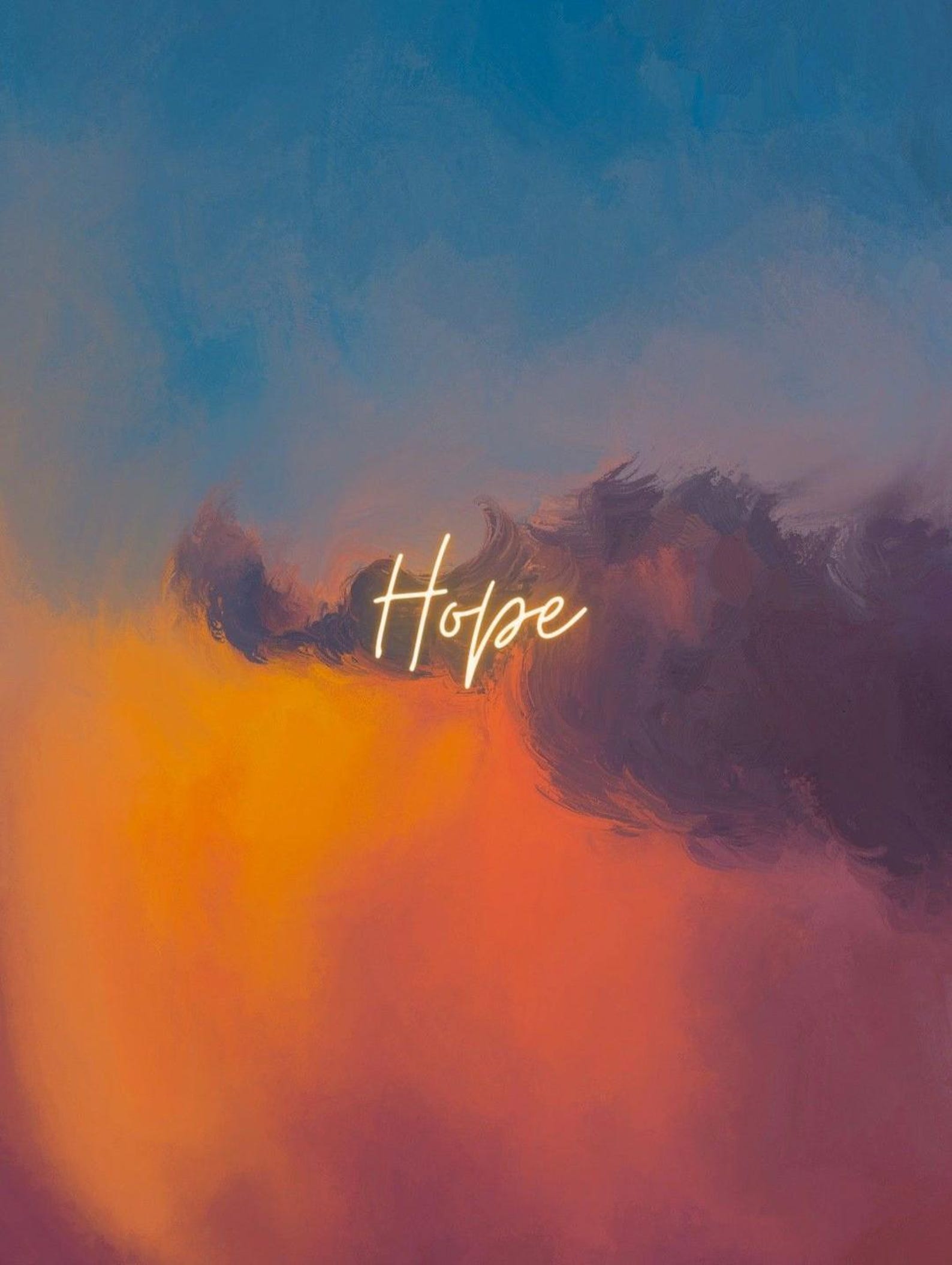 Hope Poster Digital Download | Inspirational Abstract Wall Art | Modern ...