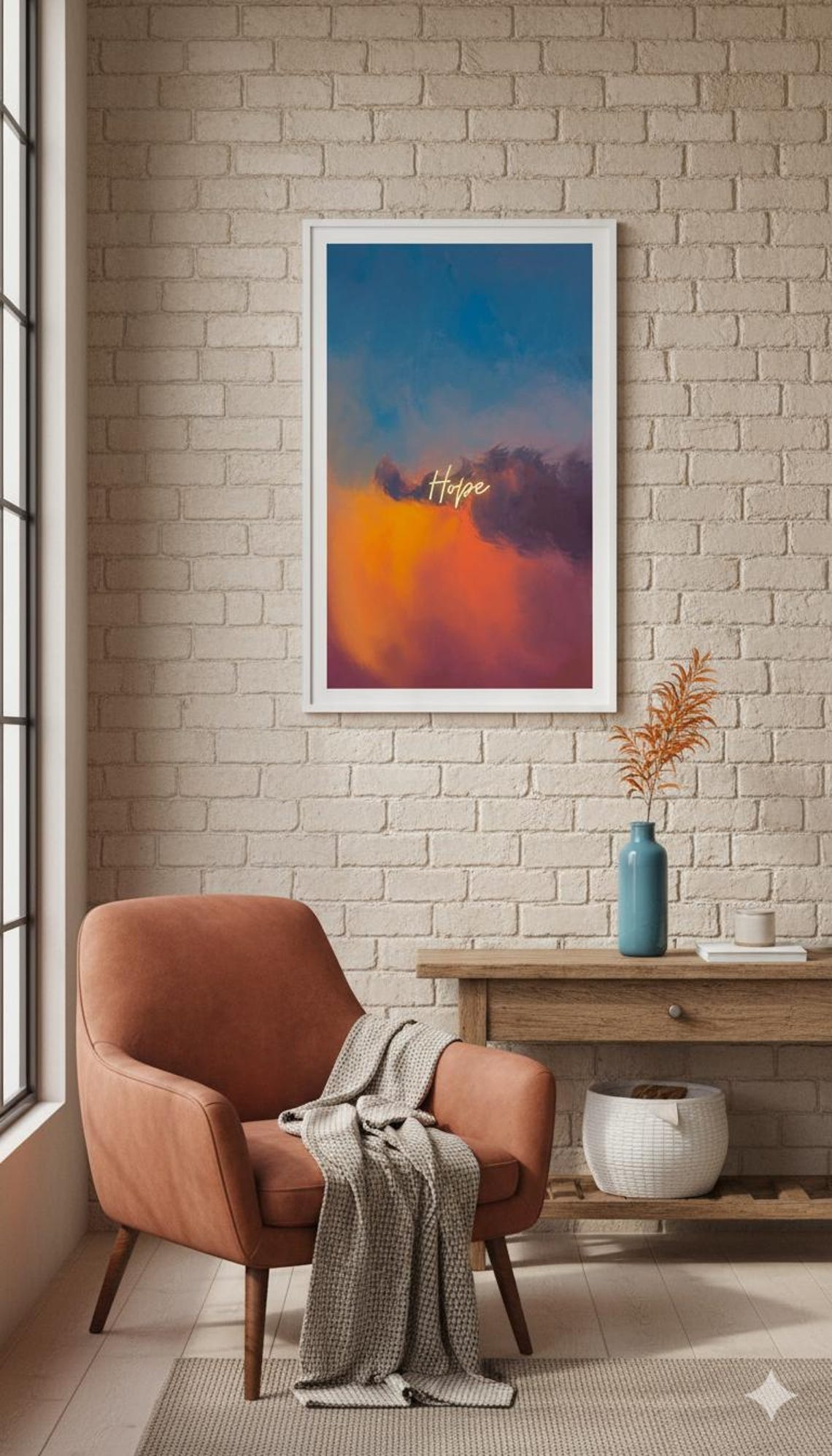 Hope Poster Digital Download | Inspirational Abstract Wall Art | Modern ...