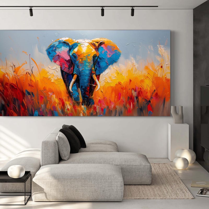 Abstract Elephant - Etsy