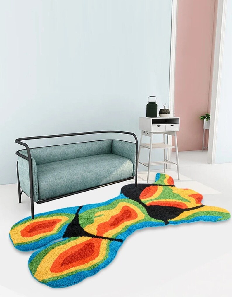 Thermal Female Body Tufted Rug Heat Body Bikini Girl Art - Etsy