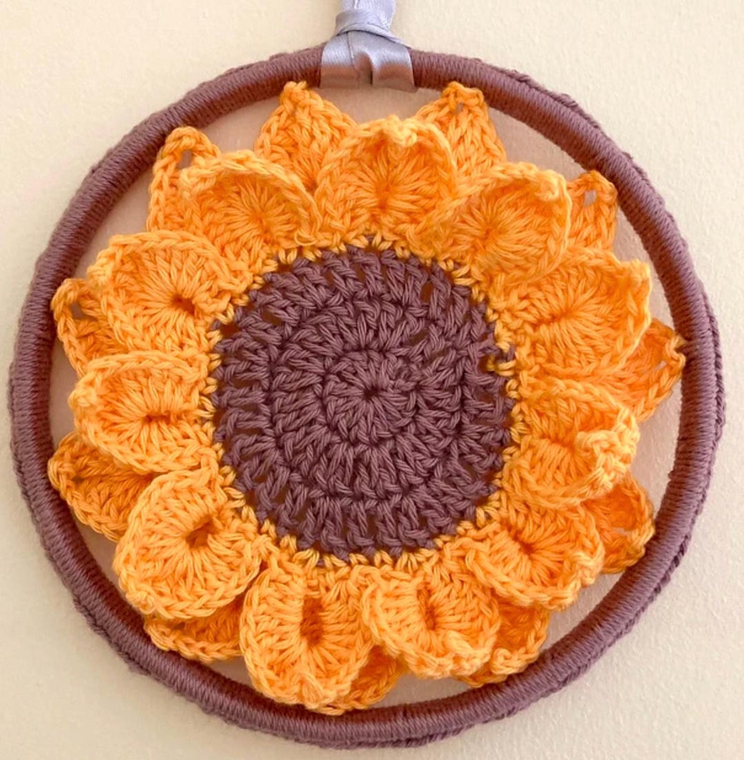Sunflower Mandala Crochet PDF Pattern for Flower Wall Decor - Etsy