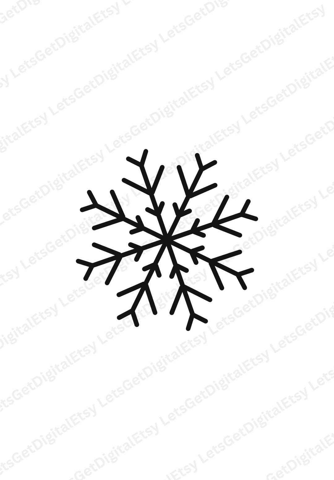 Christmas Snowflake Digital Art - JPG, SVG, PNG Files - Etsy