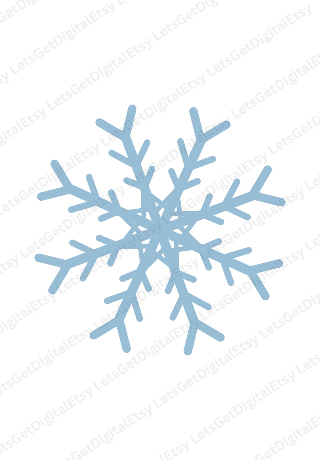 Intricate Blue Snowflake Digital Art - JPG, SVG, PNG Files - Etsy