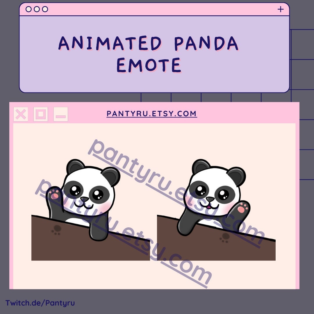 Animated Panda Emote for Twitch - Etsy