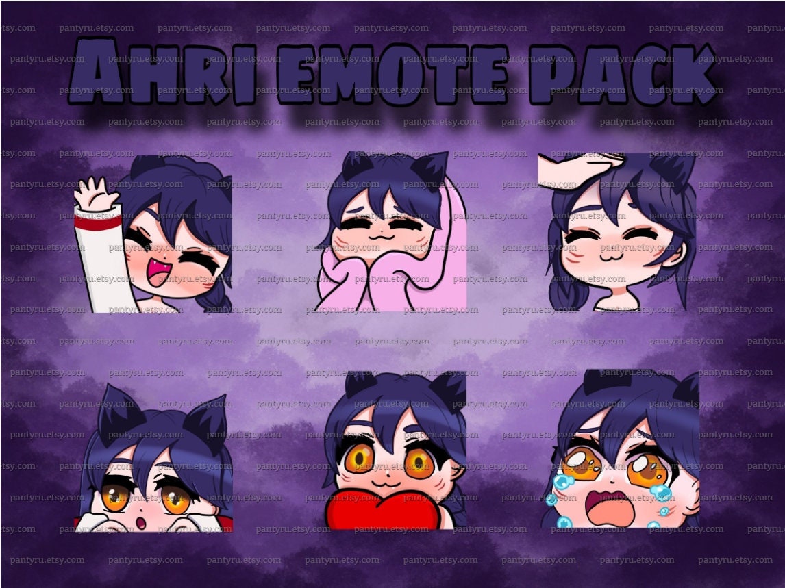 6 Ahri Emotes for Twitch - Etsy