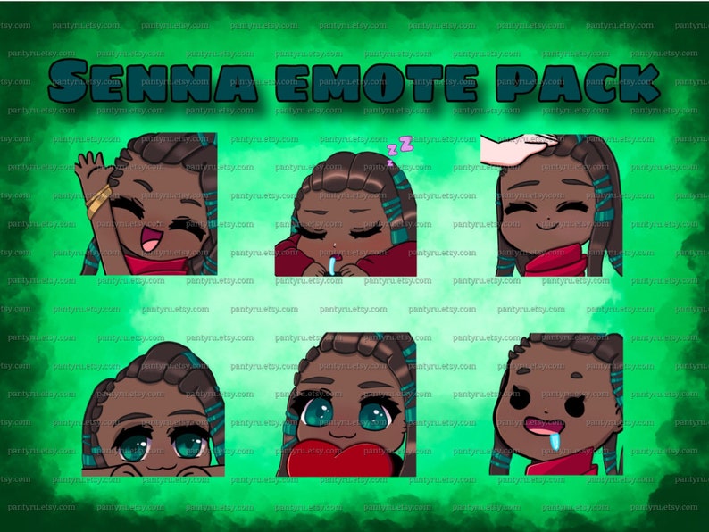 6 Senna Emotes for Twitch - Etsy