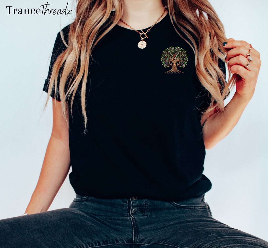 Minimalistic Tree of Life Shirt. Tree and Roots Shirt. Mens Pine Tree ...