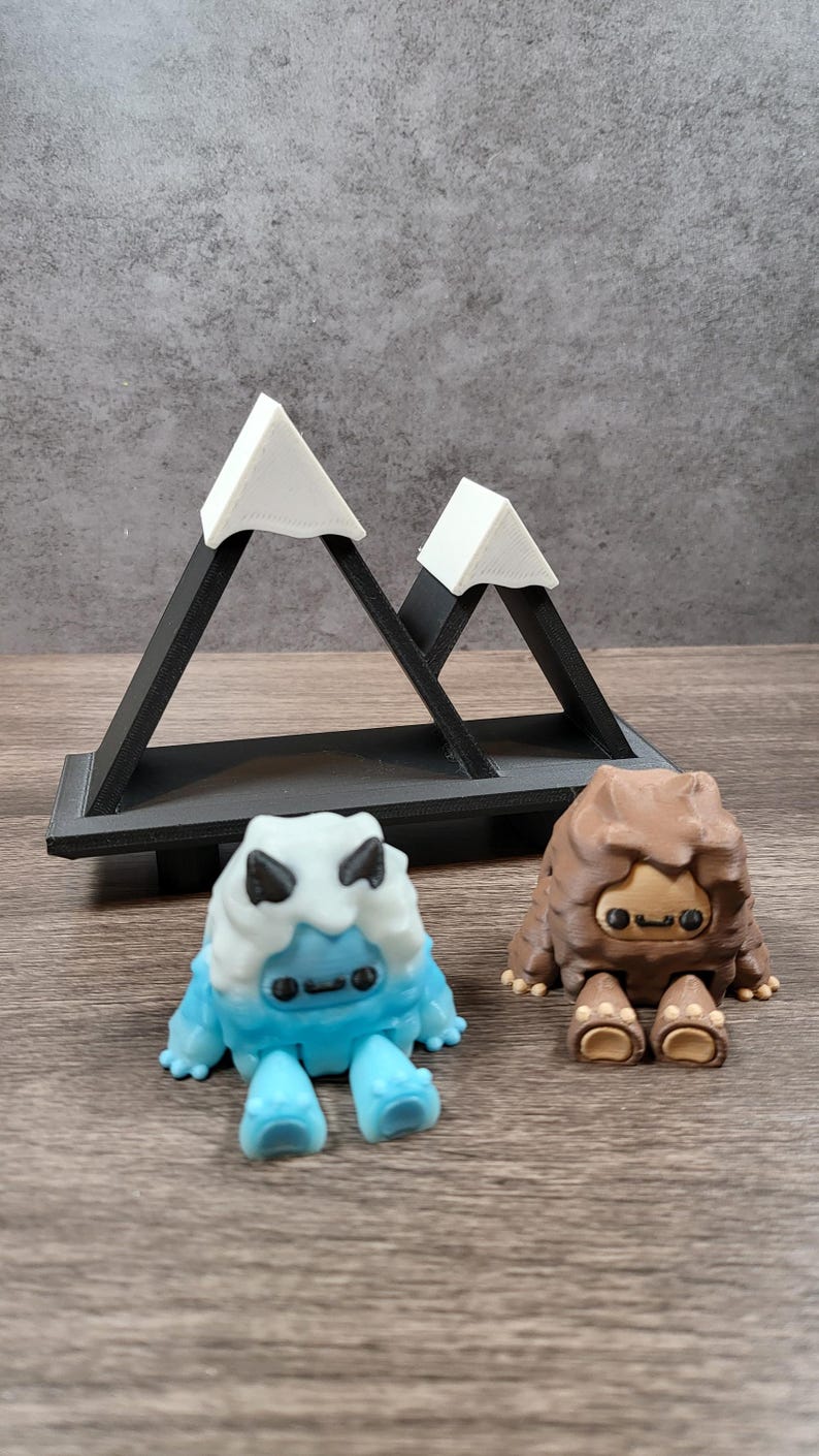 Yeti With Optional Shelf | Bigfoot | 3D Printed | Articulated | Fidget ...