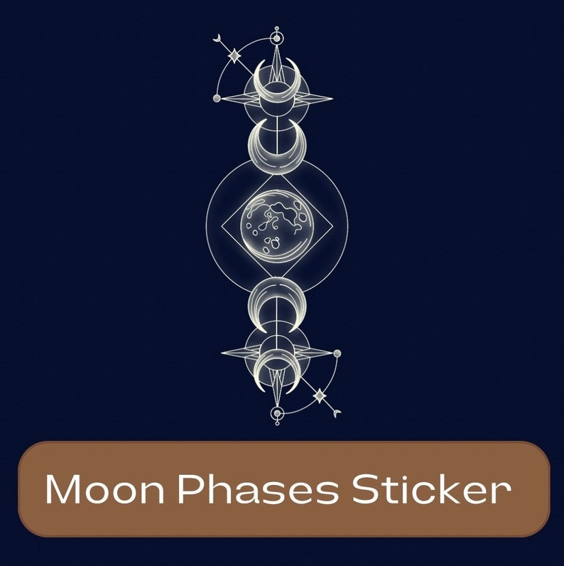 Celestial Collection Moon Phases & Solar System Stickers Semi ...