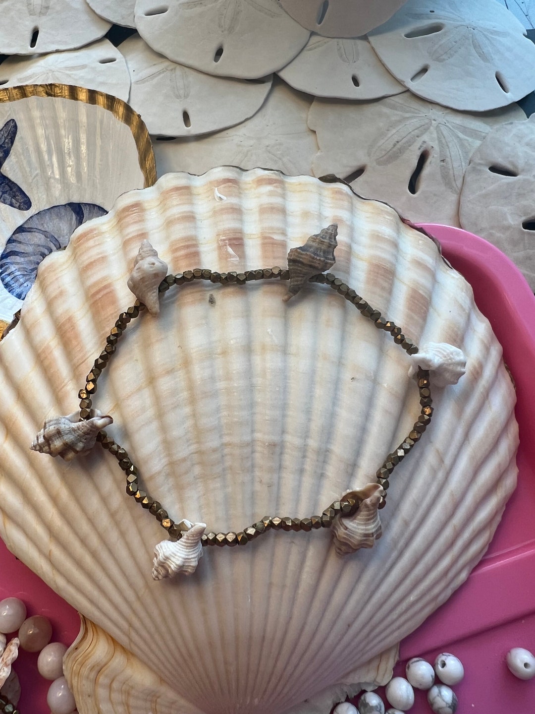 Woman's Beachy Boho Charm BRACELET, Birthday Gift, Shell Ocean Charm ...