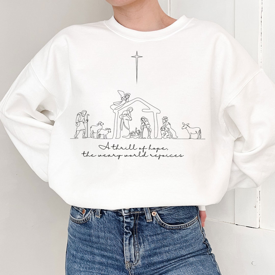 A Thrill of Hope Nativity Tshirt Advent Christian Christmas - Etsy