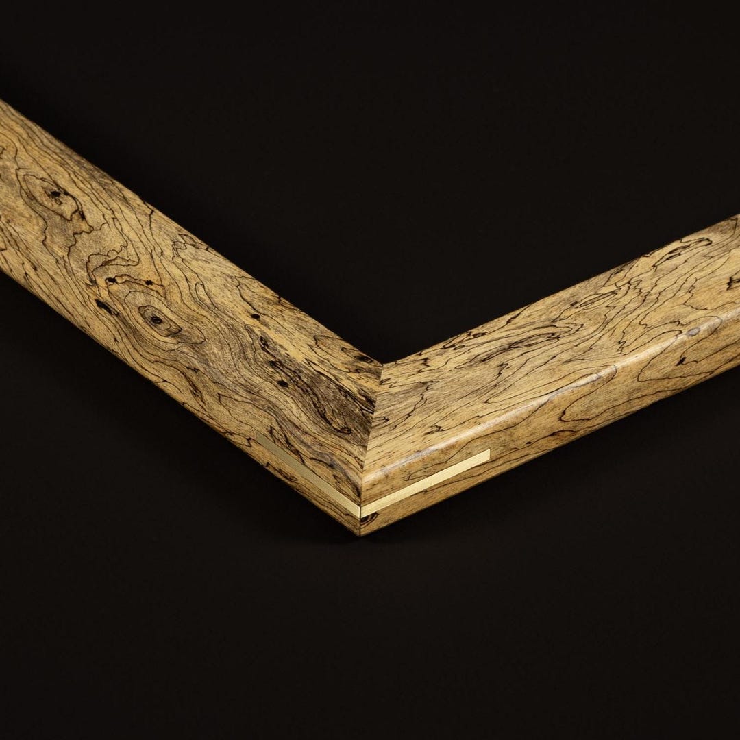 Spalted Tamarind Frame With Brass Splines | Picture | Diploma | Artwork ...