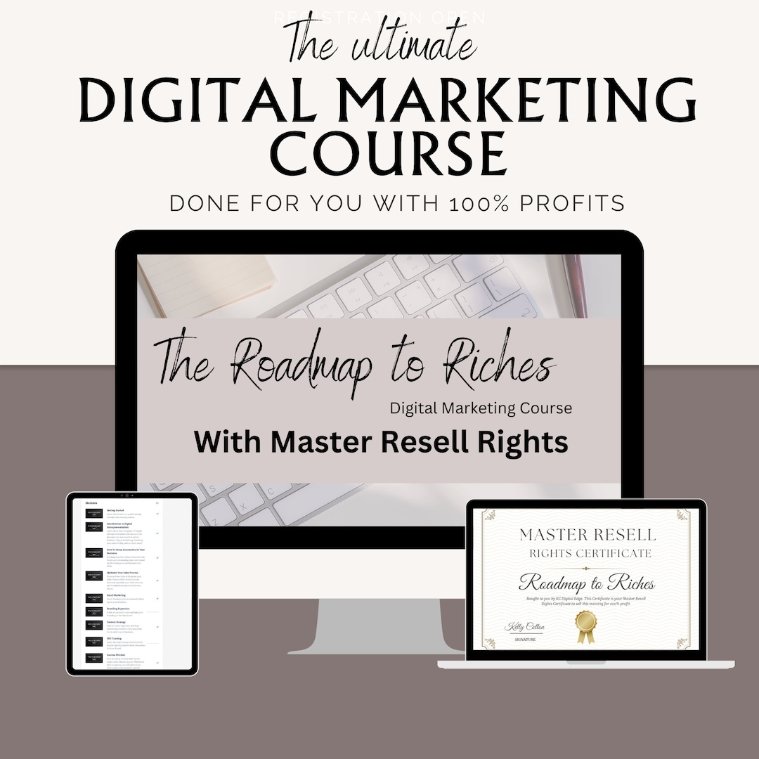 Roadmap to Riches Digital Marketing Course With Master Resell Rights ...