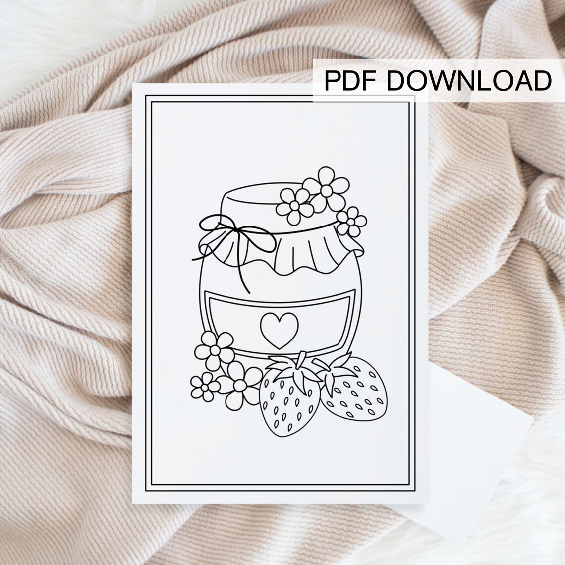 Cottagecore Colouring Page Bundle 1, Cute Coloring Page Coloring in ...
