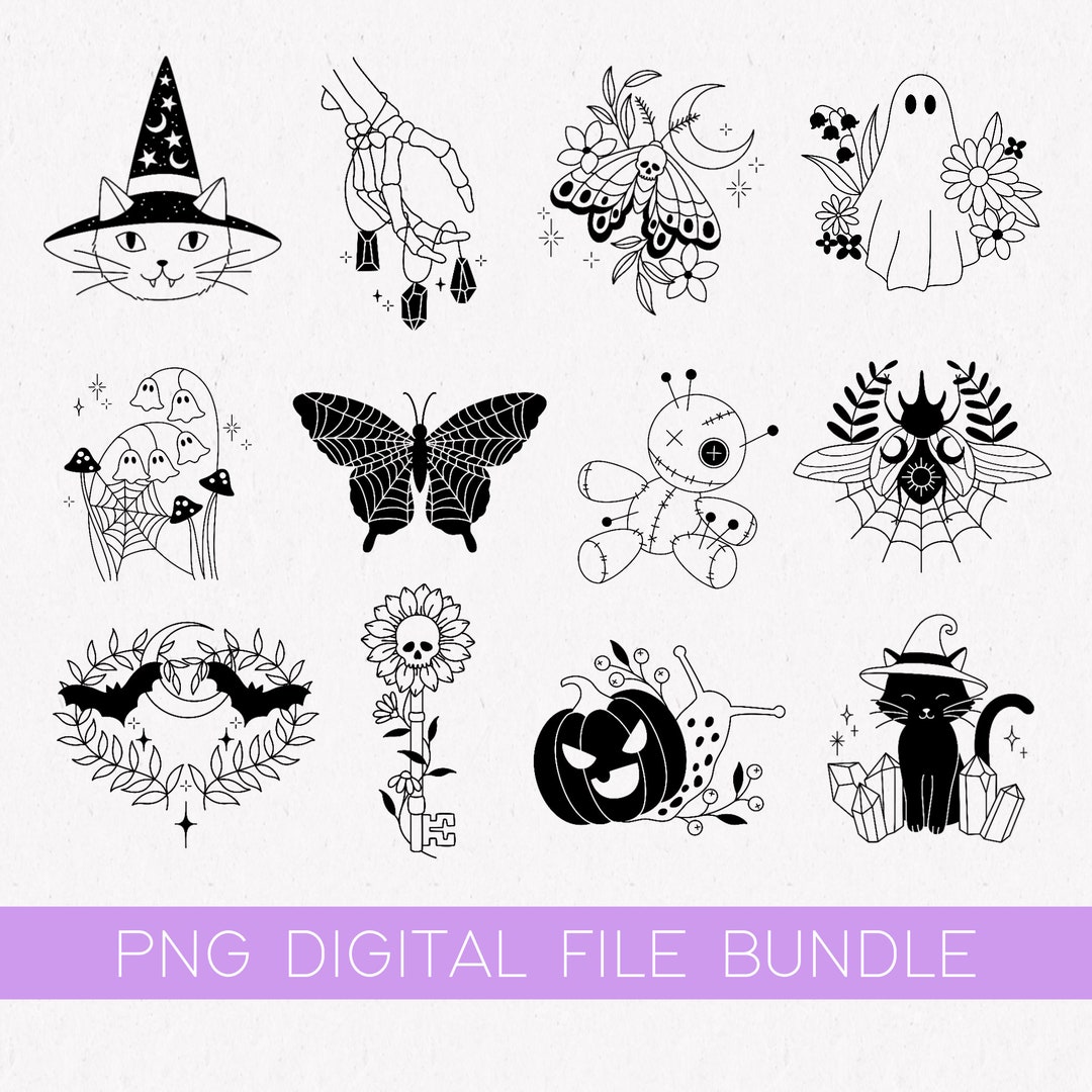 Spooky Season Bundle PNG, Halloween Png Files, Spooky Clipart Bundle ...