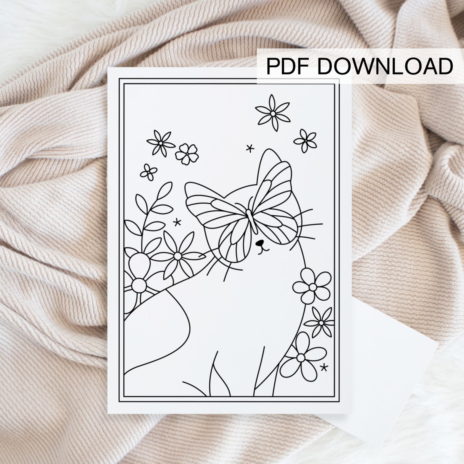 Cat Colouring Page Bundle, Cat Lover Coloring Page Coloring in Cat ...