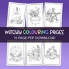 Fantasy Colouring Page Bundle, Whimsical Coloring Pages, Magic Coloring ...