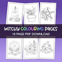 Fantasy Colouring Page Bundle, Whimsical Coloring Pages, Magic Coloring ...