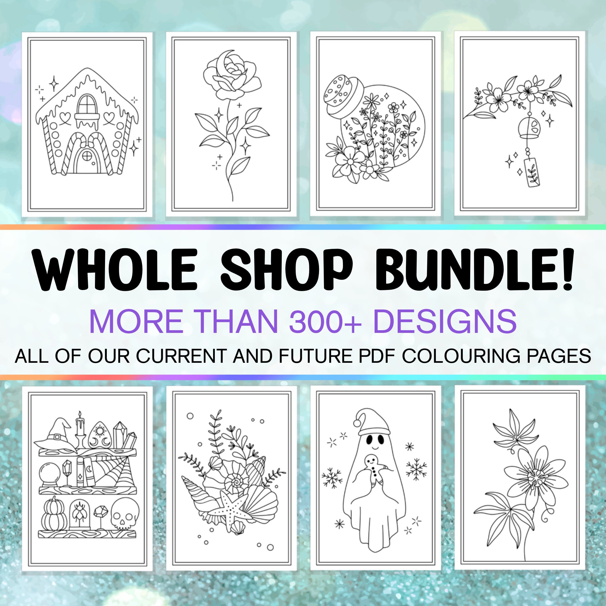 Colouring WHOLE SHOP BUNDLE 300 Colouring Pages Pdf/png. All Current ...
