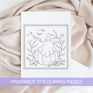 Fall and Halloween Colouring Page Bundle 1, Downloadable Colouring ...