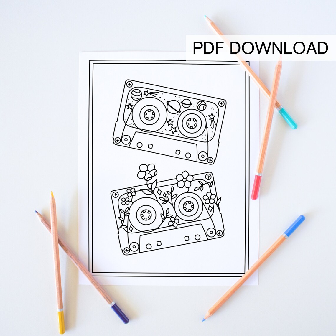 Music Colouring Page Bundle, Cute Coloring Page Coloring Musical ...
