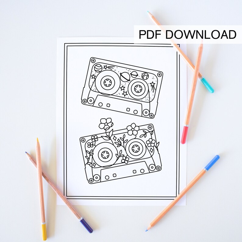 Music Colouring Page Bundle, Cute Coloring Page Coloring Musical ...