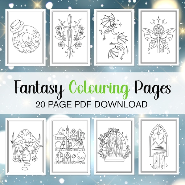 Witchy Coloring Pages - Etsy