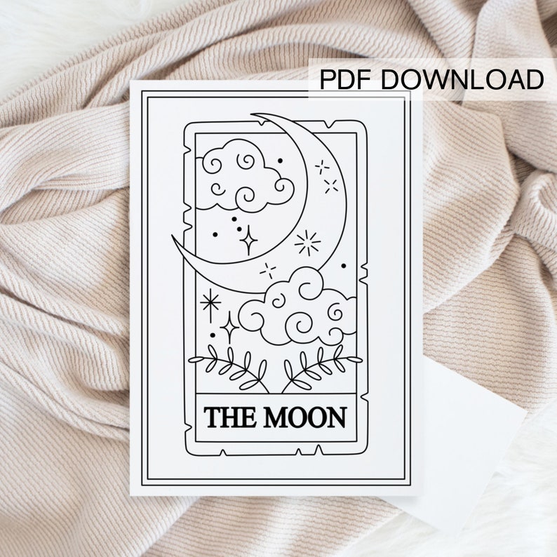Tarot Colouring Page Bundle, Fun Coloring Pages, Coloring in Bundle ...