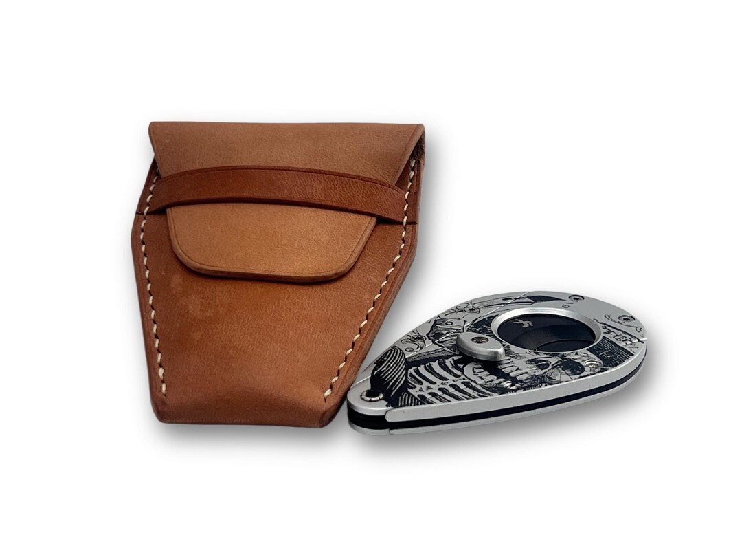 Custom Engraved Xikar Cutter Case – Handmade Horween Leather Cigar ...