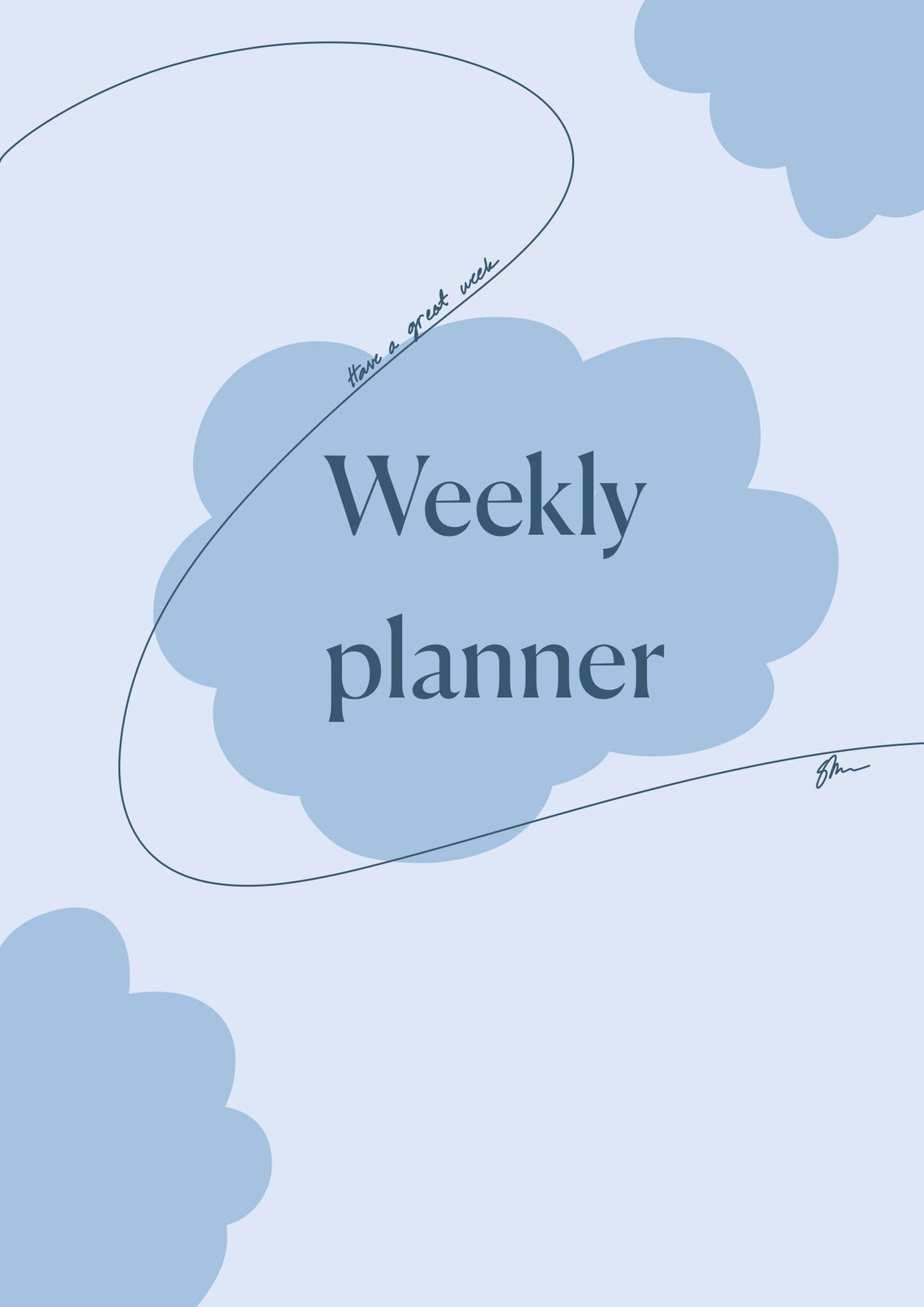 Cloud Digital Weekly Planner Template for Goodnotes Full - Etsy