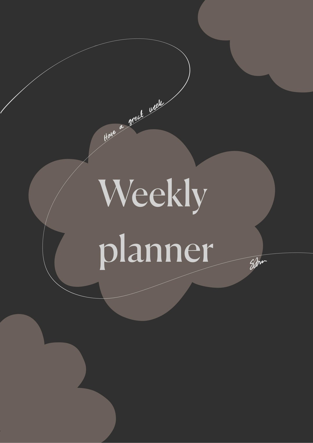 Cloud Digital Weekly Planner Template for Goodnotes Brown - Etsy