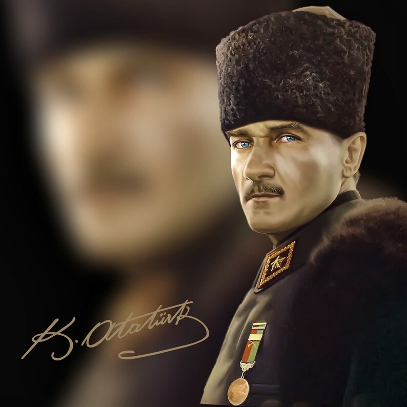 Mustafa Kemal Atatürk Tablosu Ataturk Turkey Republic President Portre ...