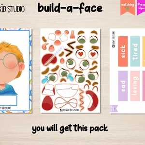 Build-a-face Printable for Preschoolers Boy Version | Emotions Game for ...