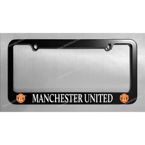 Manchester United Black Metal Custom Made License Plate Frame Screw ...