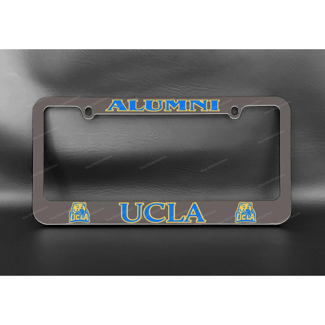 UCLA ALUMNI Custom Made License Plate Frame Gun Metal Gray With Mirror ...