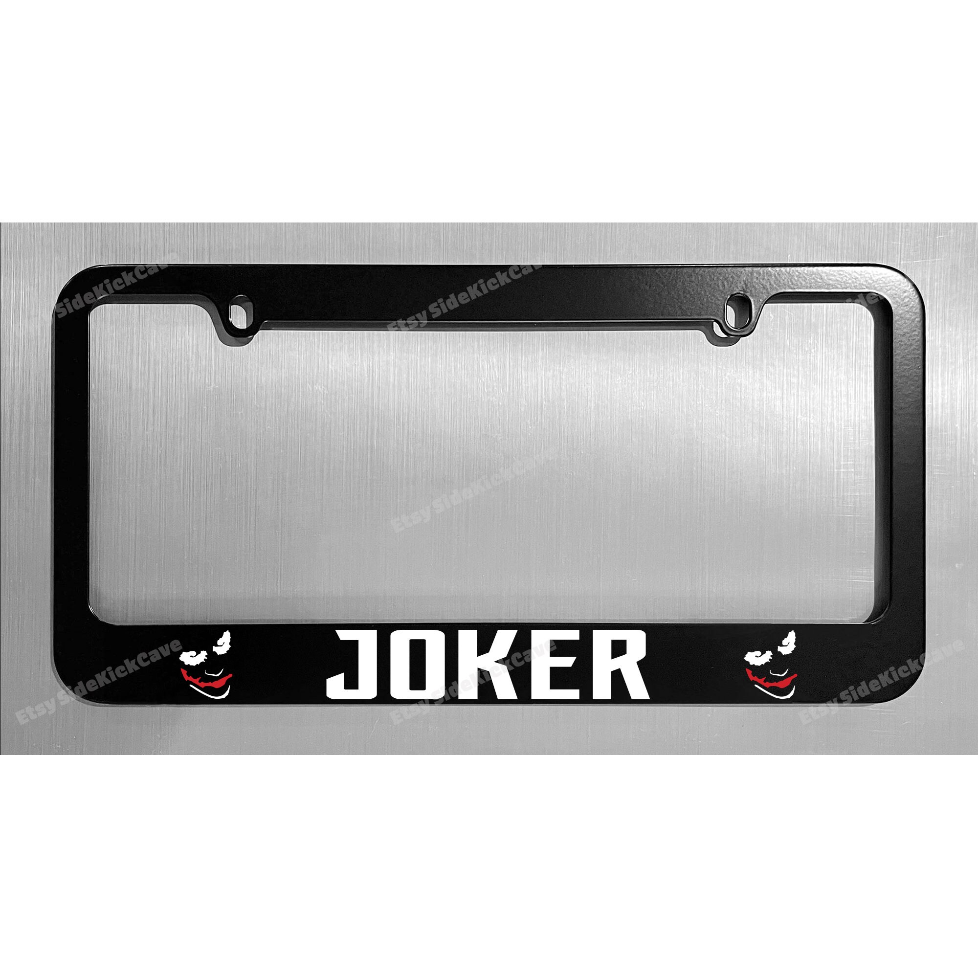 JOKER Black Metal Custom Made License Plate Frame Screw Covers - Etsy