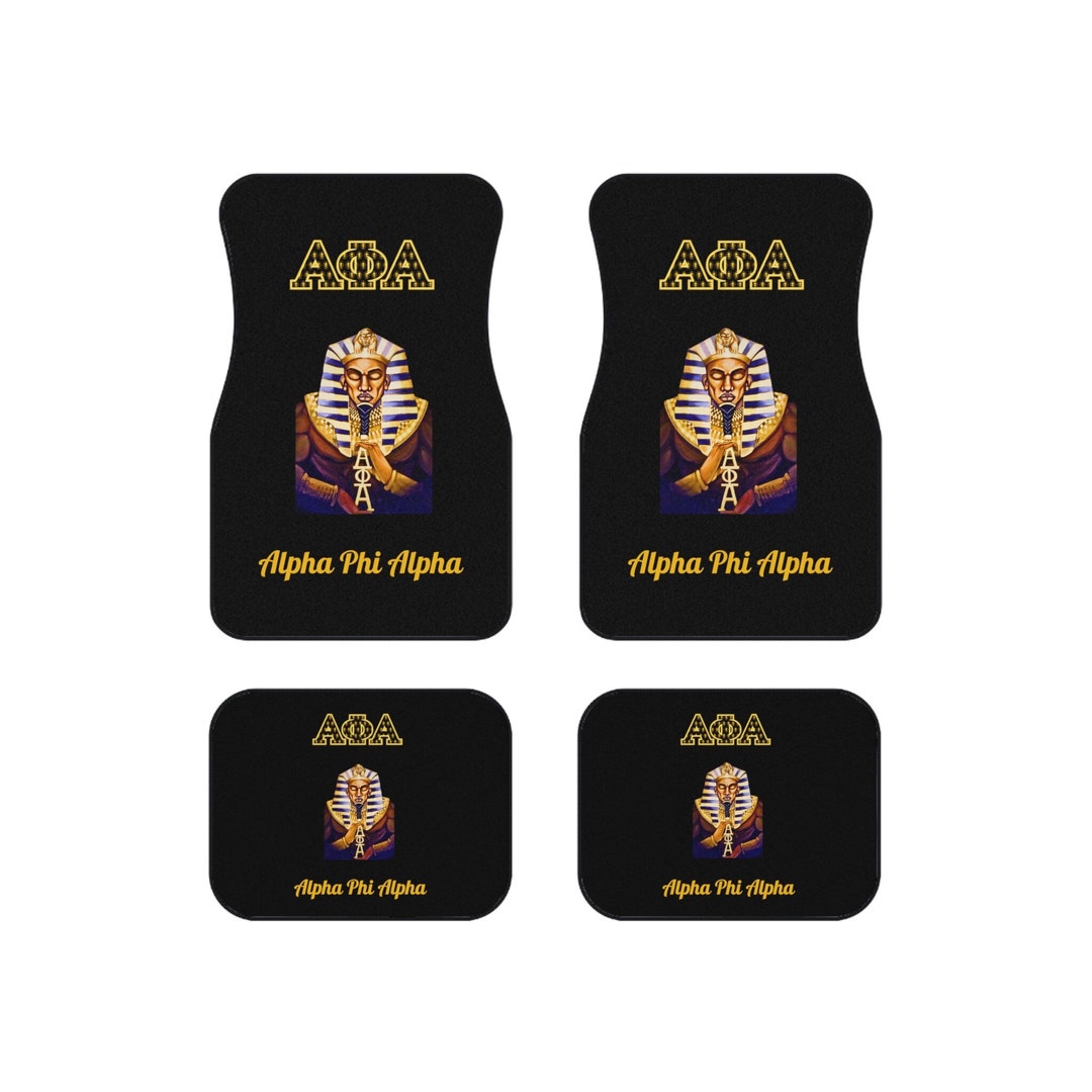 Alpha Phi Alpha Customized Set of 4; Front & Rear Car Mats L Father's ...
