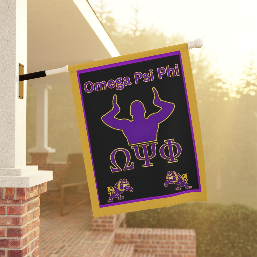 Omega Psi Phi House, Yard, Garden Flag L Omega Flag/banner L Omega Home ...