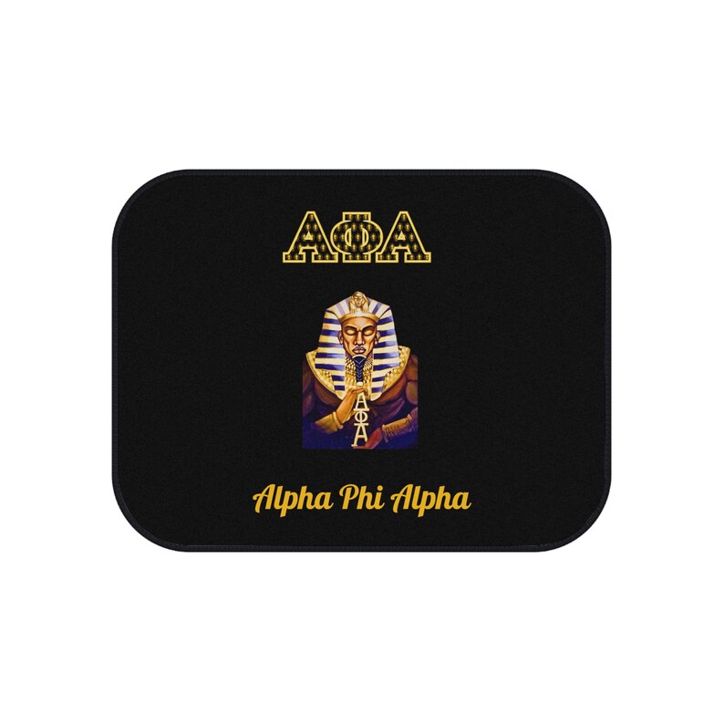 Alpha Phi Alpha Customized Set of 4; Front & Rear Car Mats L Father's ...